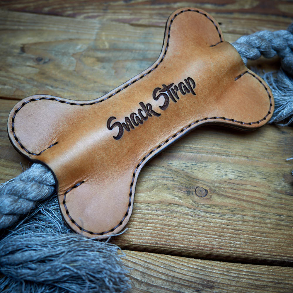 Unikátní Snack Strap – hračka z juty a kůže pro přetahování i aport